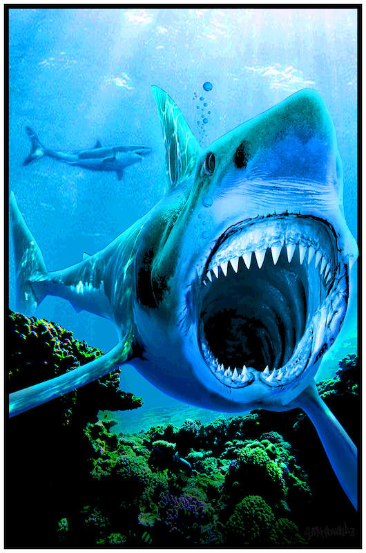 Shark Attack Blacklight #53964